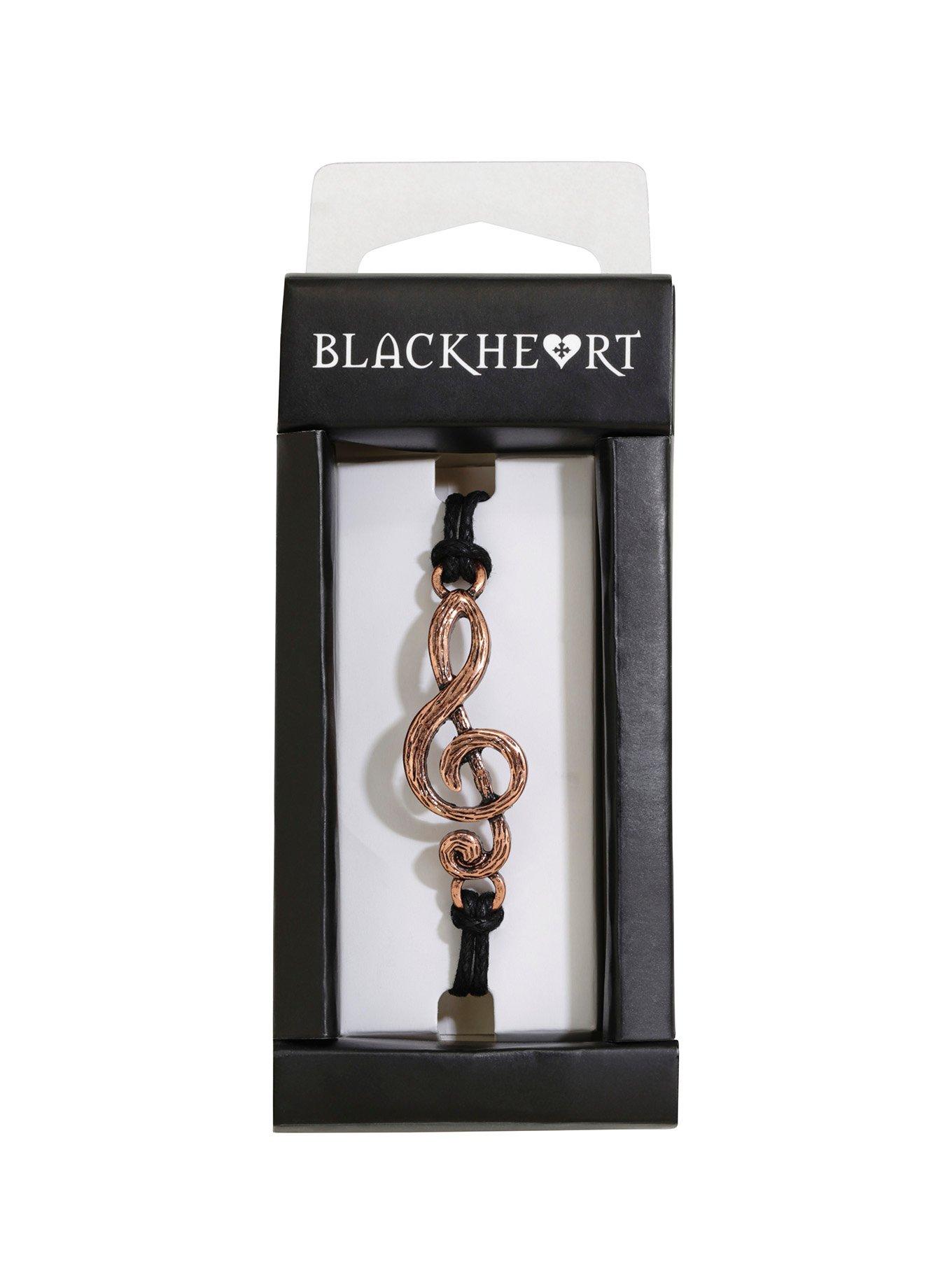 Blackheart Copper Treble Clef Cord Bracelet | Hot Topic