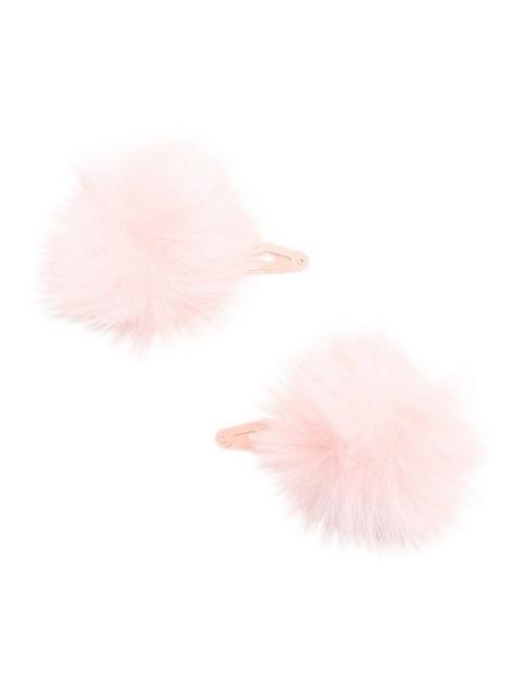 Pastel Pink Pom Hair Clip Set | Hot Topic