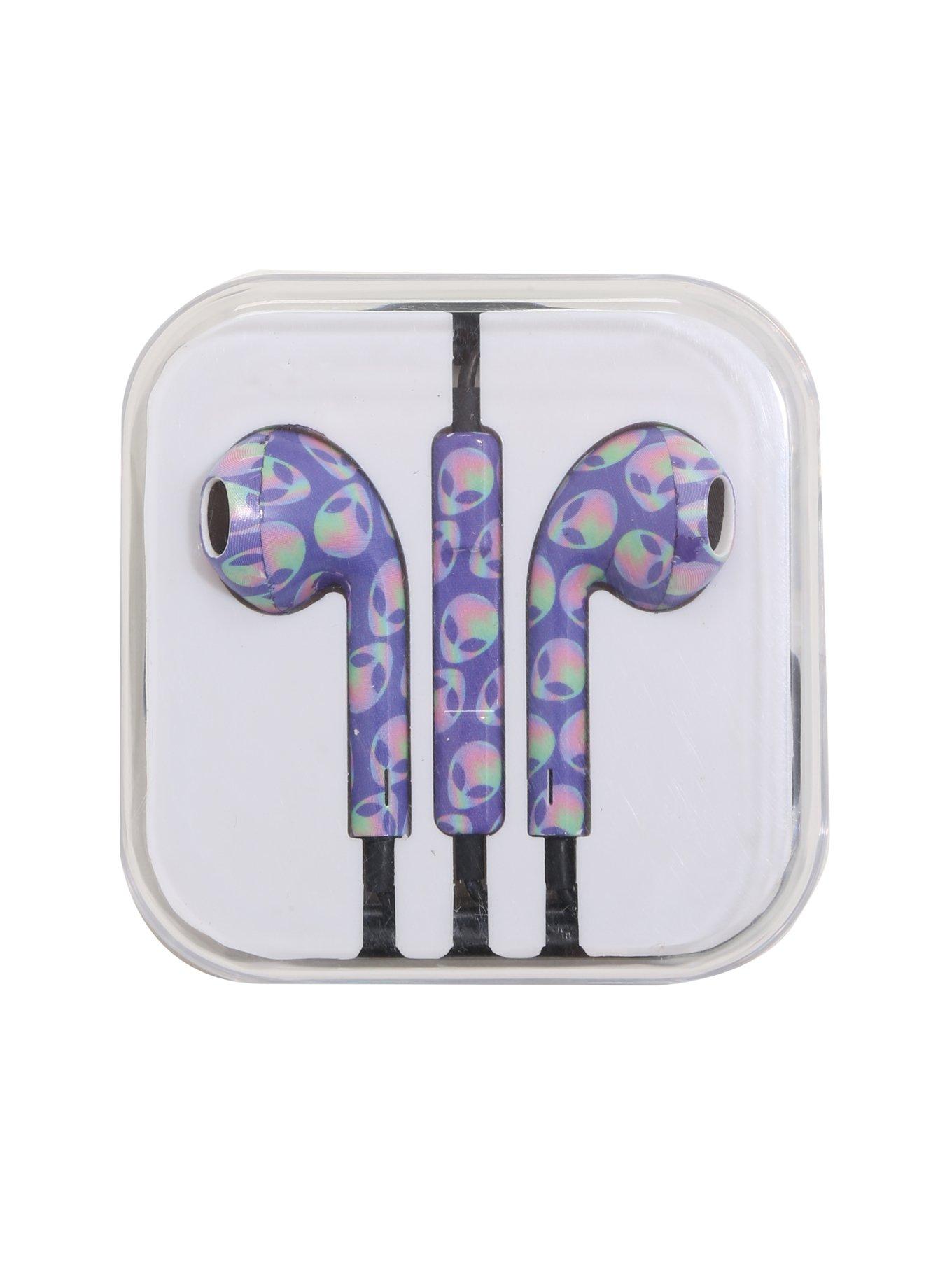 Micase Tie-Dye Pastel Alien Print Earbuds | Hot Topic
