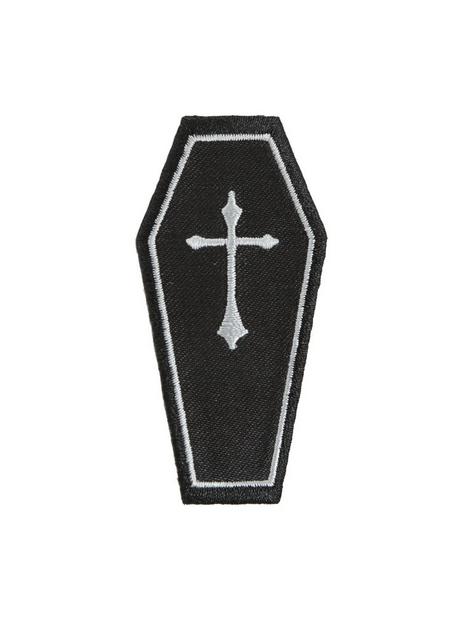 Cross Coffin Iron On Patch | Hot Topic