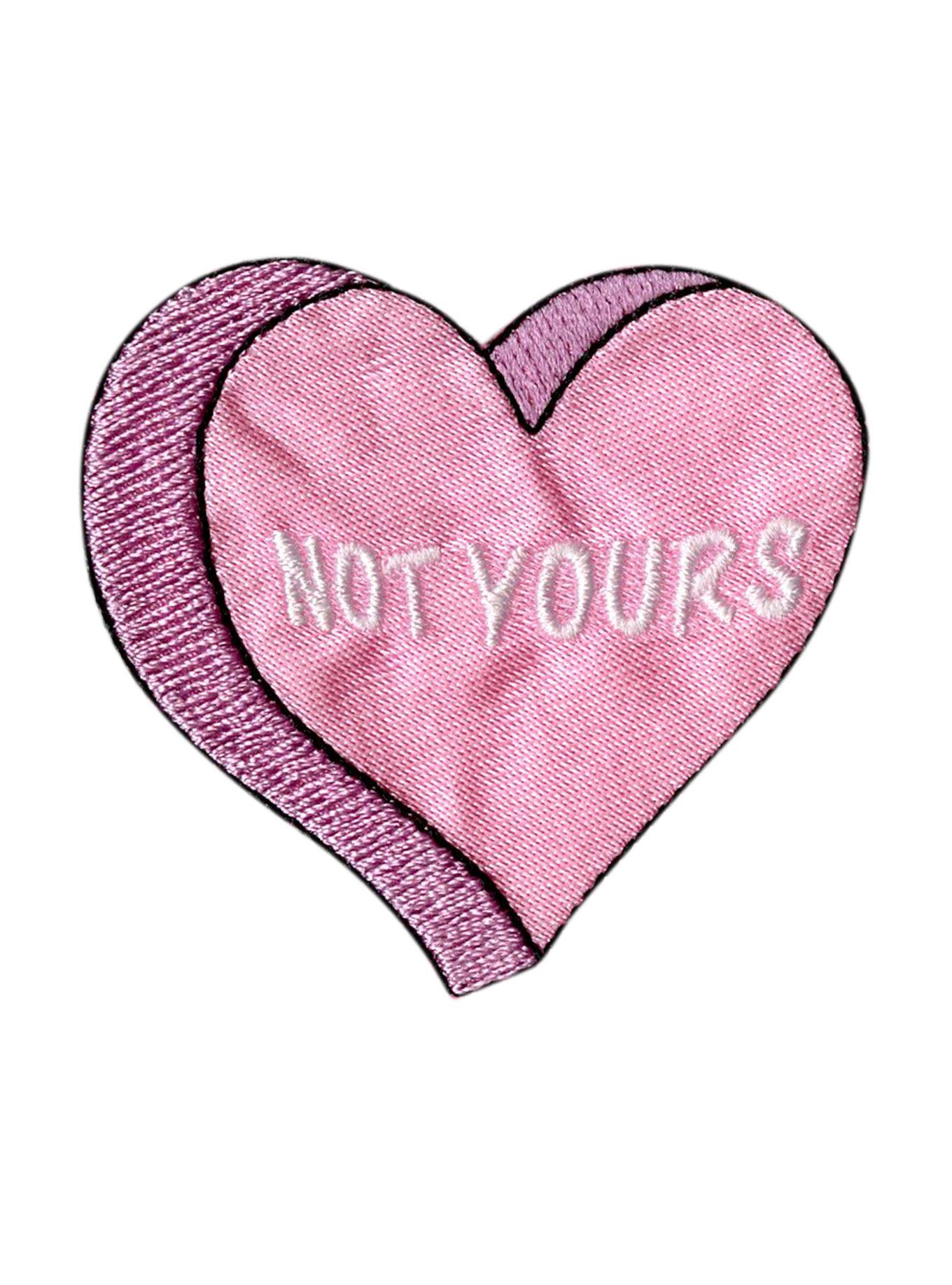 Not Yours Heart Iron-On Patch | Hot Topic