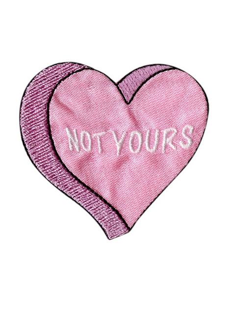 Not Yours Heart Iron-On Patch | Hot Topic