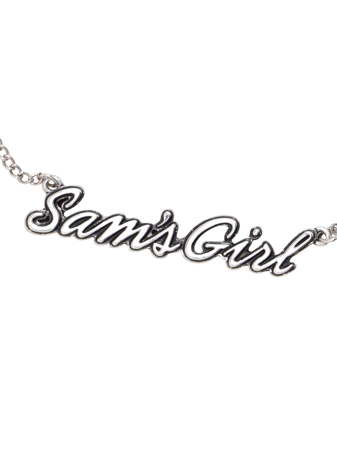 Supernatural Sam's Girl Script Necklace | Hot Topic