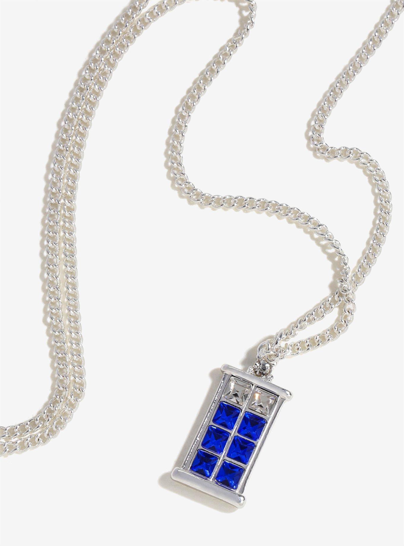Doctor Who Sterling Silver TARDIS Necklace | BoxLunch