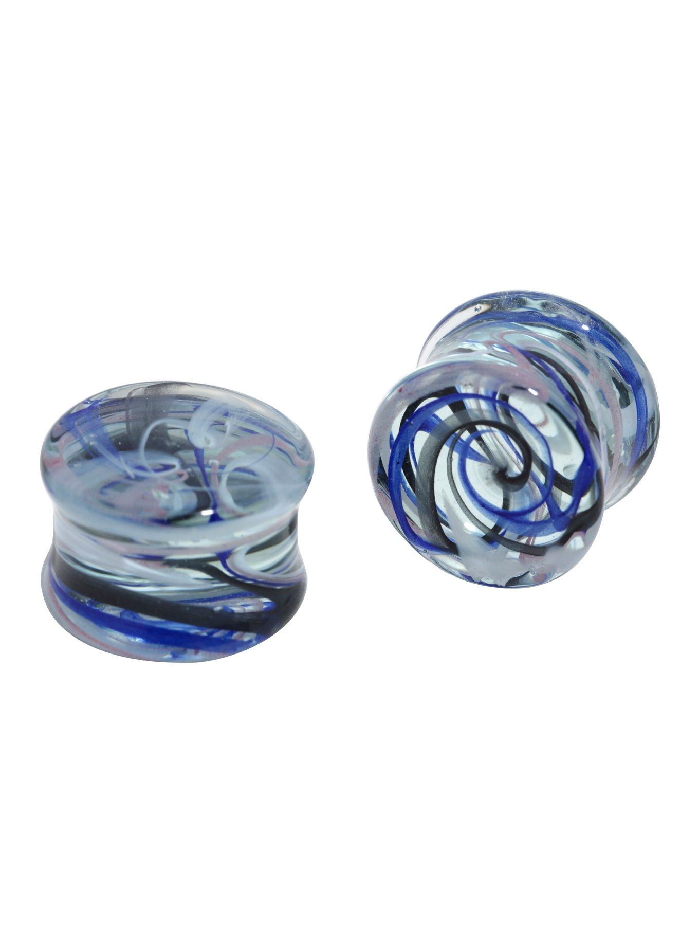 Glass Borostone Blue & Purple Smoke Plug 2 Pack | Hot Topic
