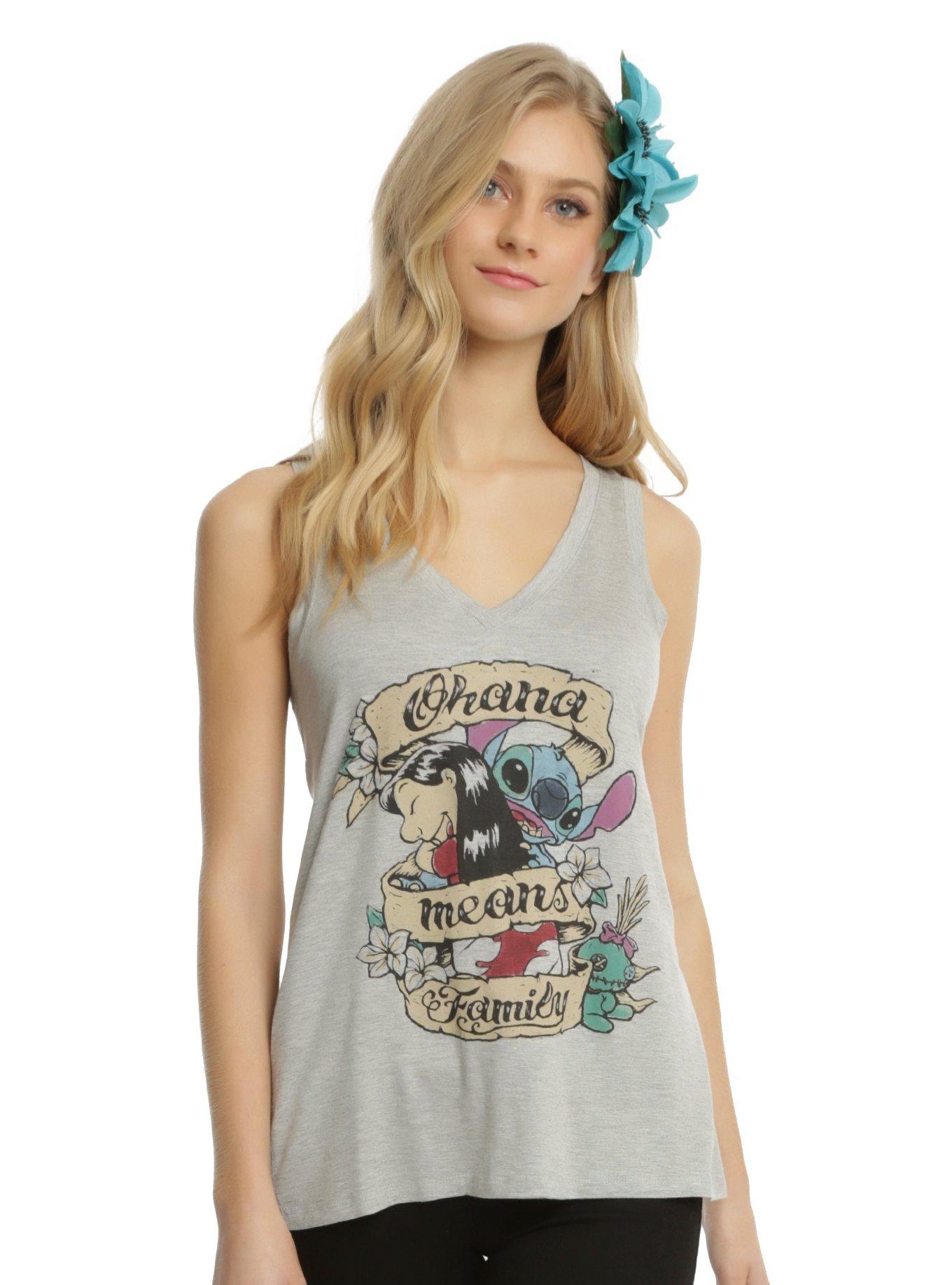 Lilo & Stitch Ohana Split Back Girls Tank Top | Hot Topic