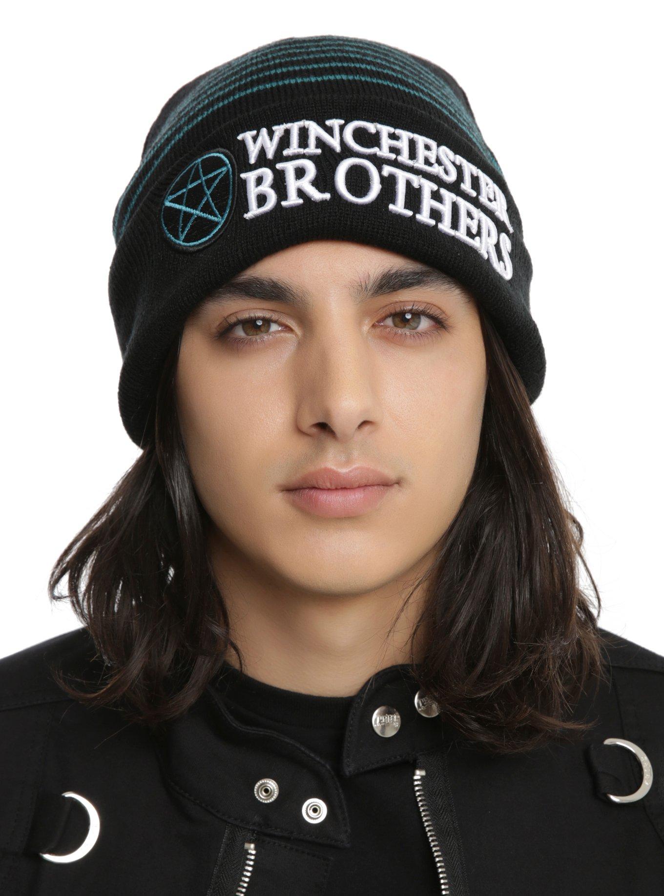 Supernatural Winchester Brothers Pentagram Striped Beanie | Hot Topic
