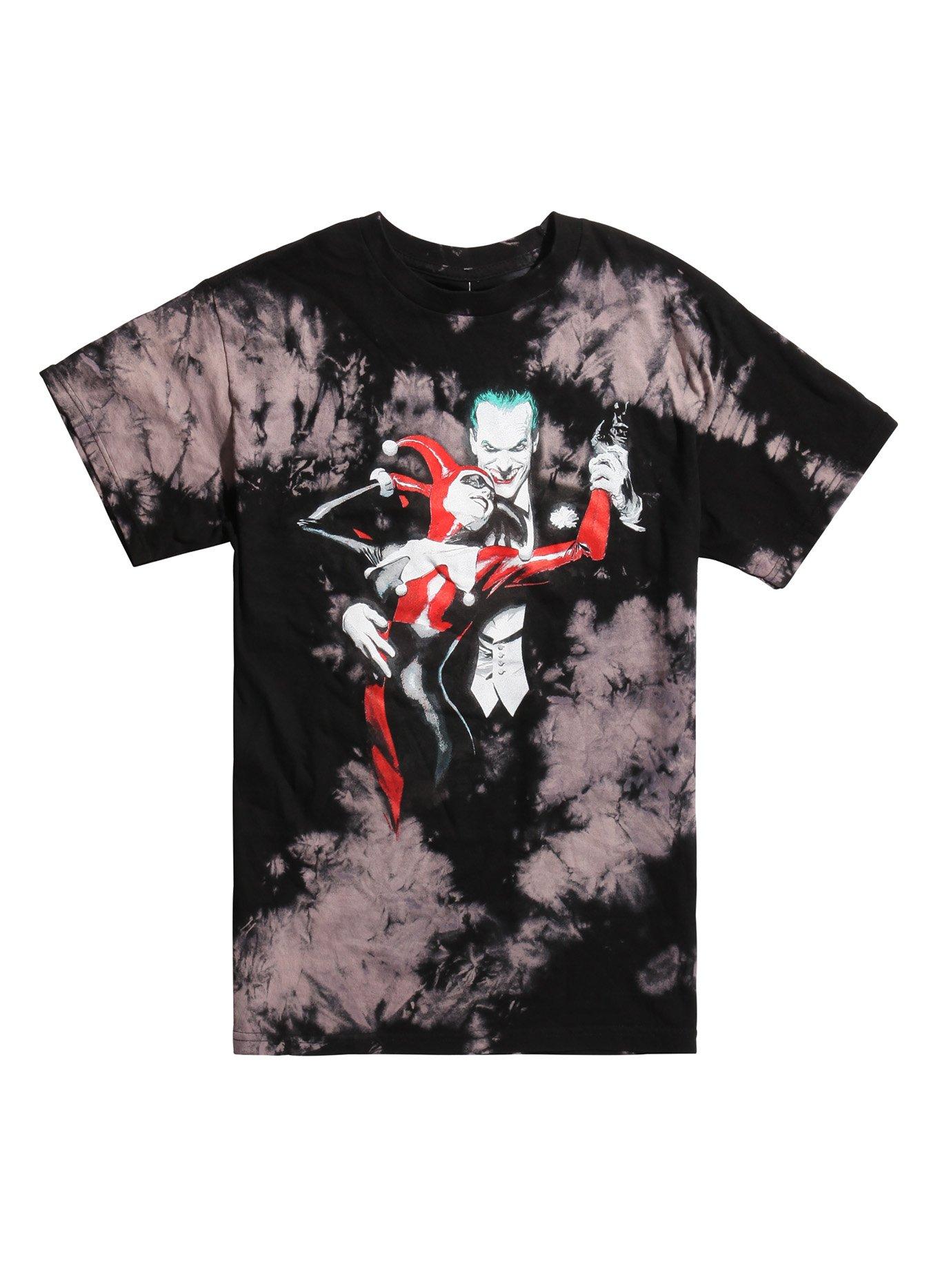 DC Comics The Joker & Harley Tango With Evil Bleach Wash T-Shirt | Hot ...