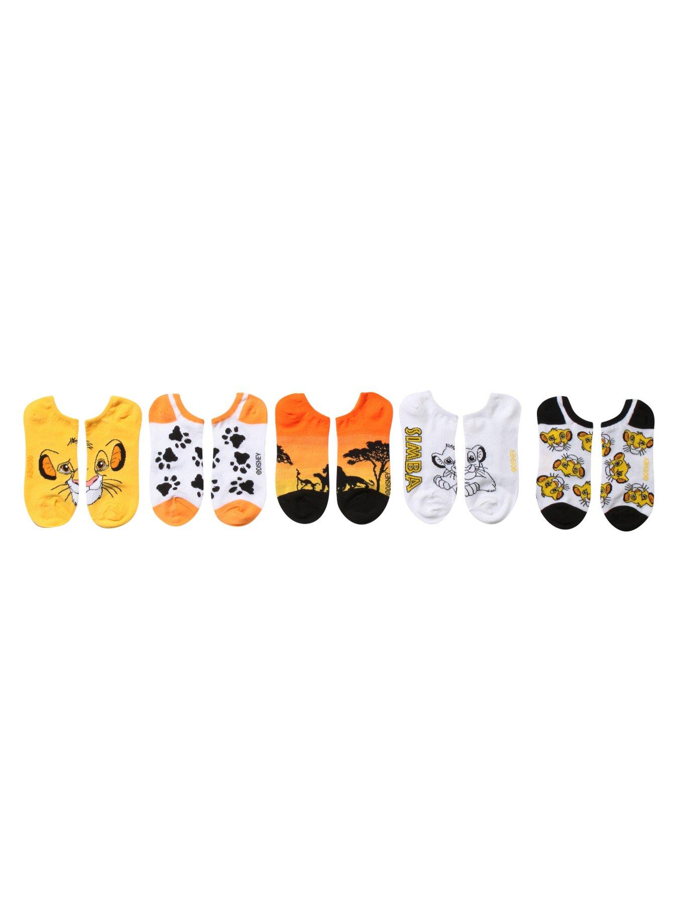 Disney The Lion King Simba No-Show Socks 5 Pair | Hot Topic