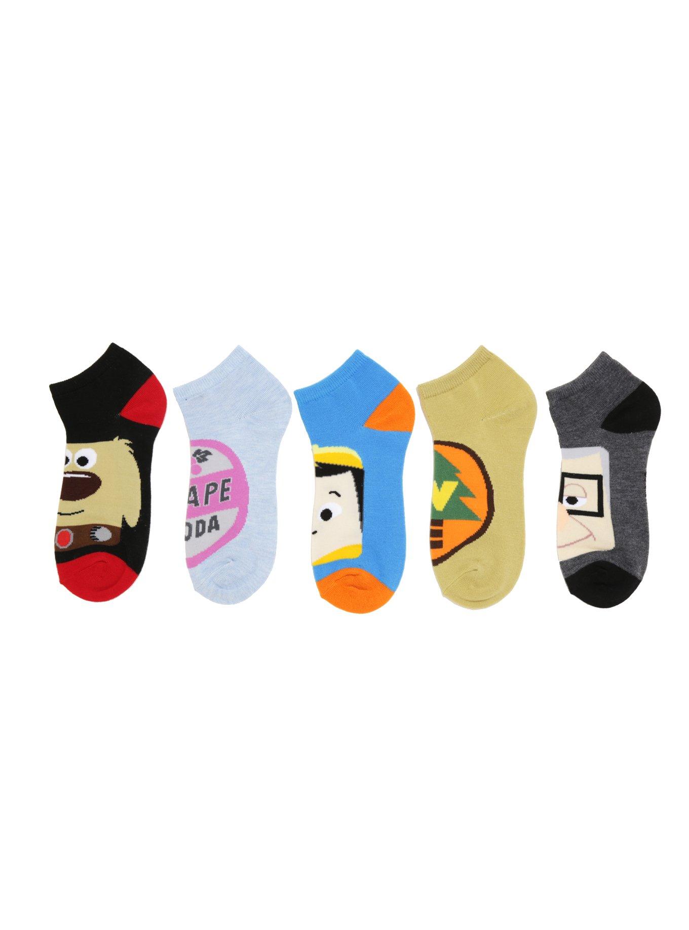 Disney Pixar UP No-Show Socks 5 Pair | Hot Topic