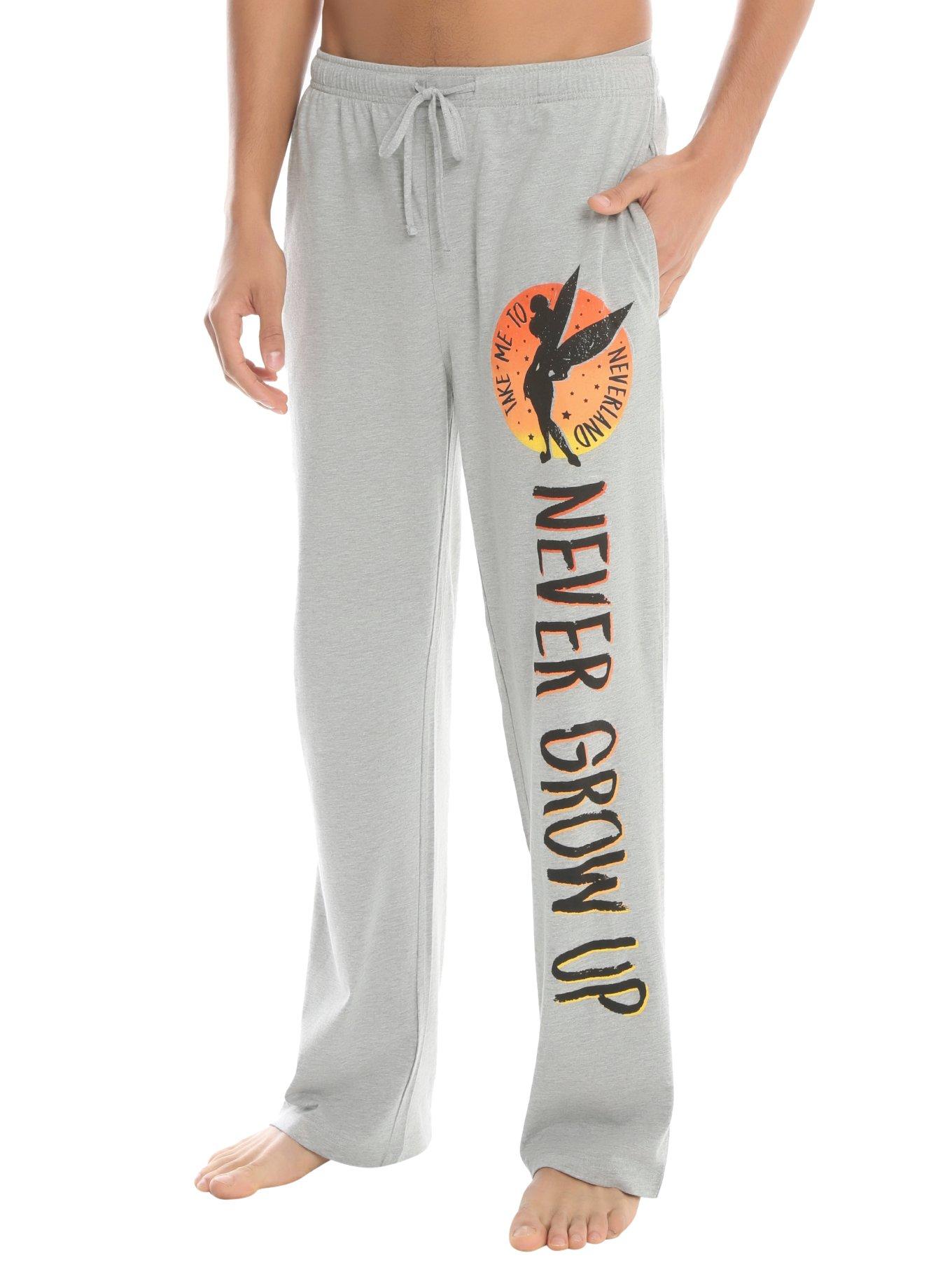 Disney Peter Pan Tinker Bell Never Grow Up Guys Pajama Pants | Hot Topic