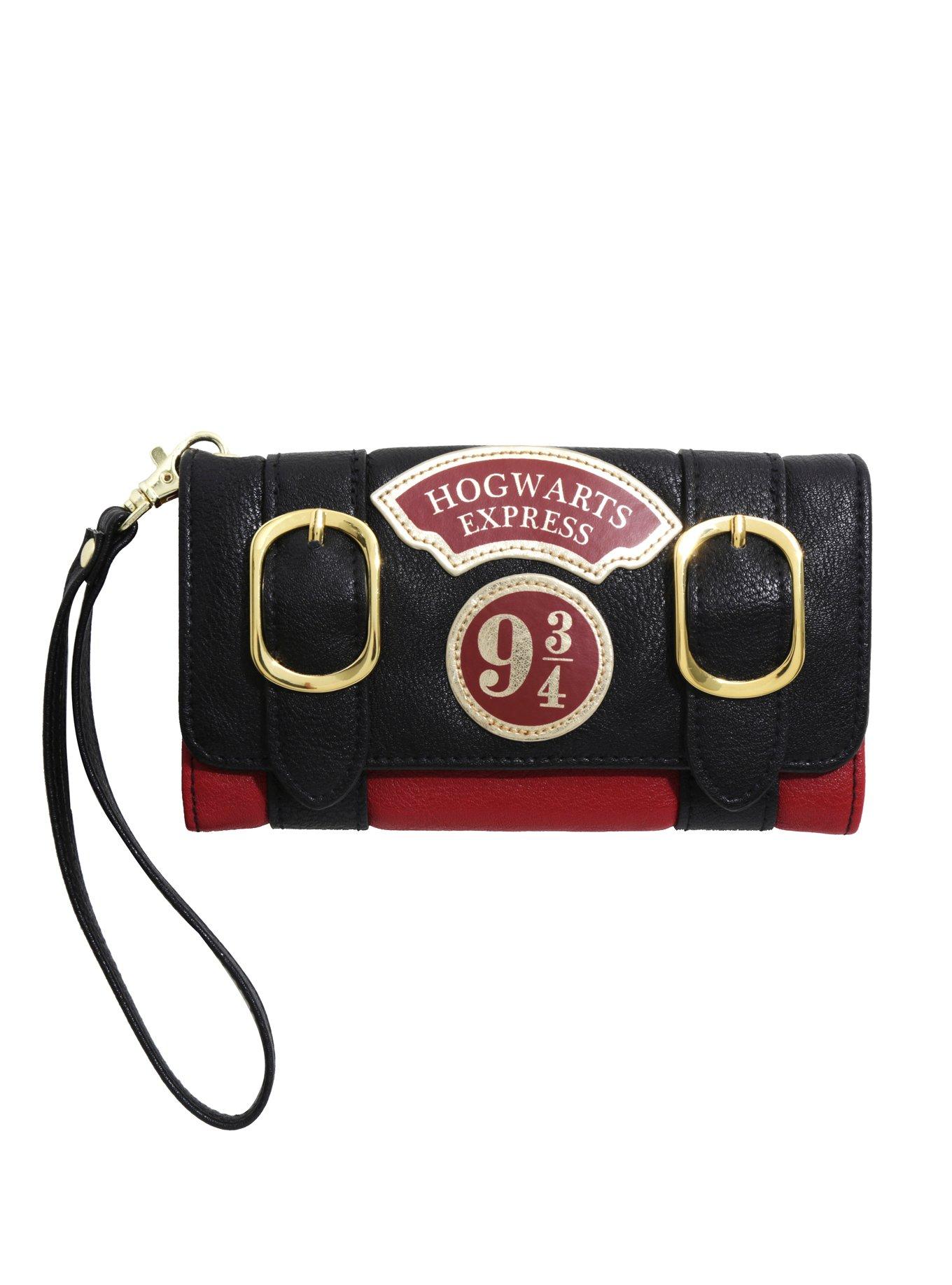 Harry Potter Hogwarts Express Gold Double Buckle Flap Wallet | Hot Topic