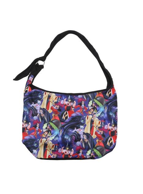 Loungefly Disney Villains Collage Hobo Bag | Hot Topic