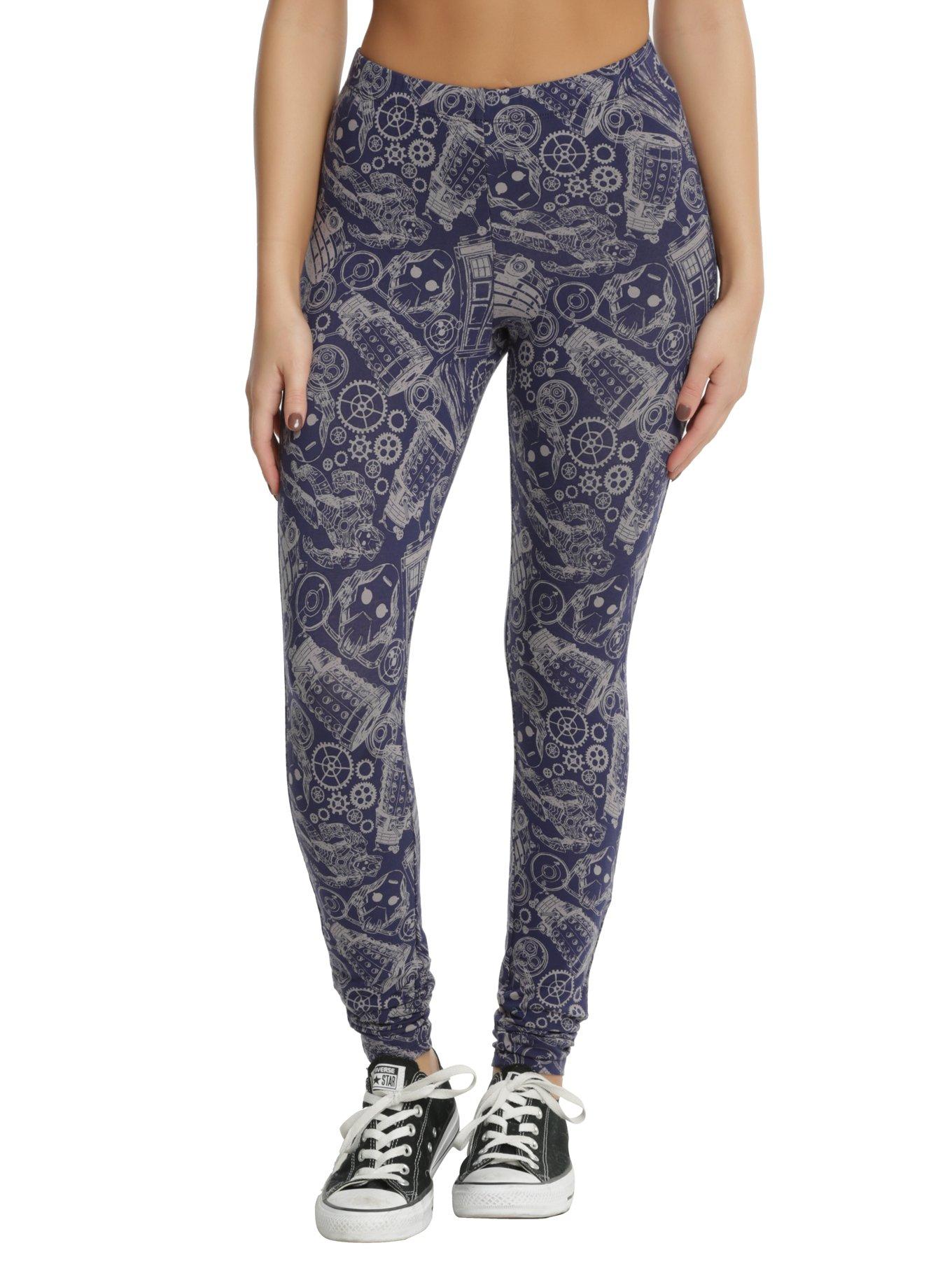 Doctor Who Characters Sketch Print Leggings | Hot Topic