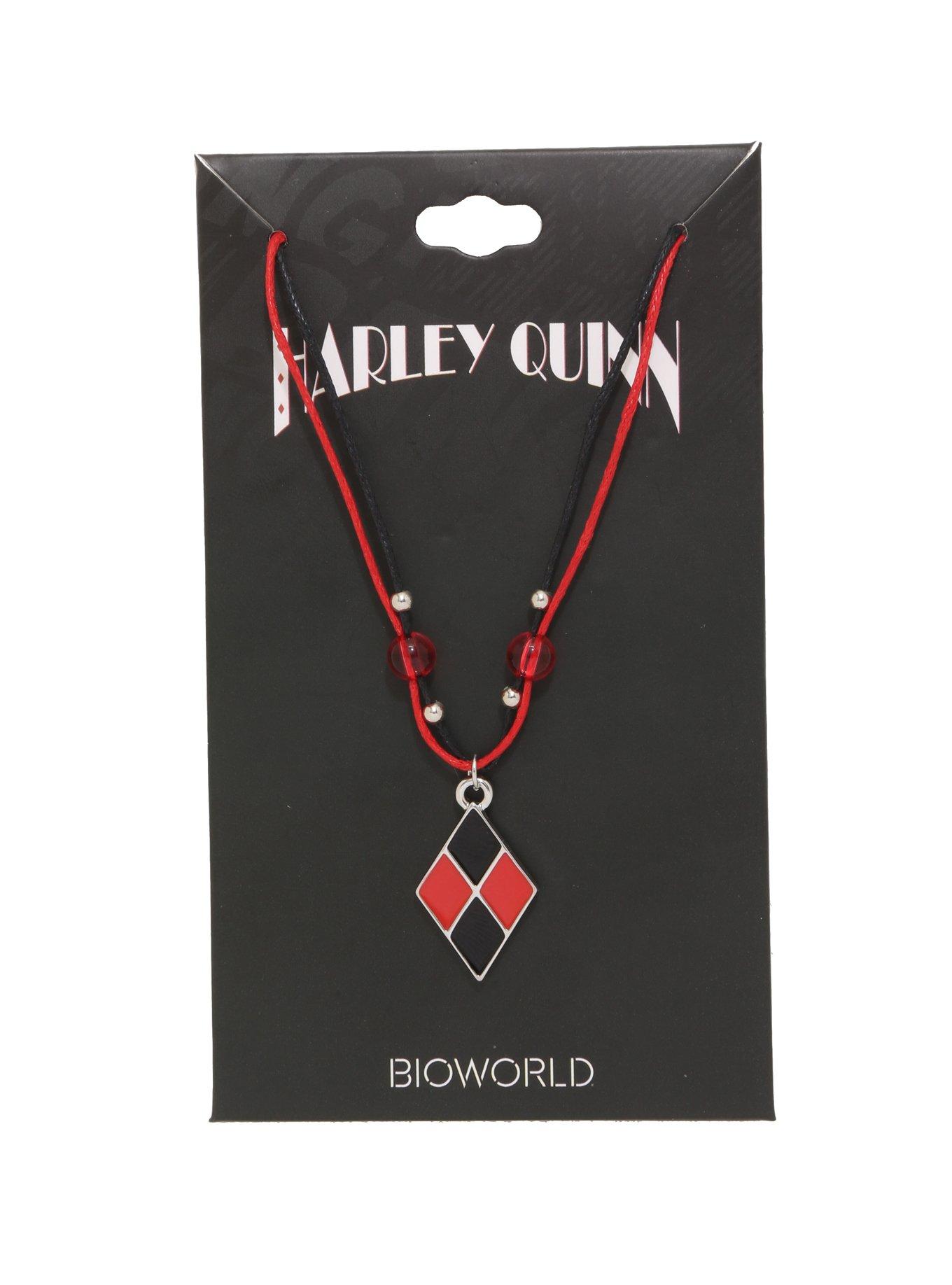 DC Comics Batman Harley Quinn Diamond Cord Necklace | Hot Topic