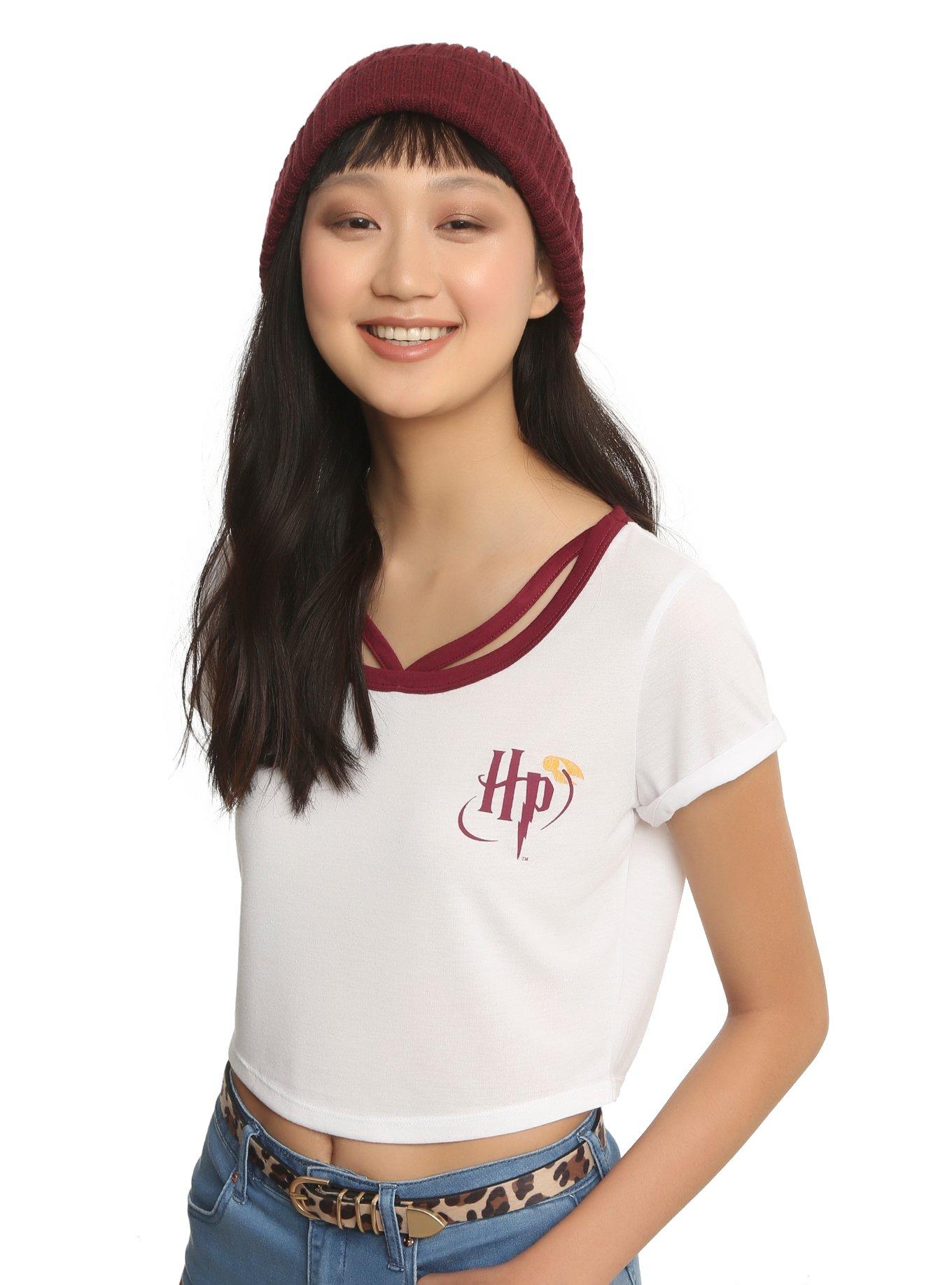 Harry Potter Girls Strappy Crop T Shirt Hot Topic