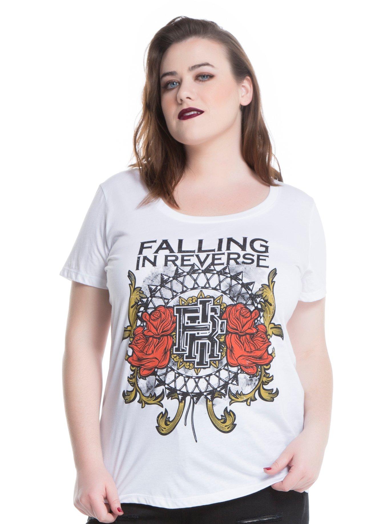 Falling In Reverse Roses Logo Girls T-Shirt Plus Size | Hot Topic