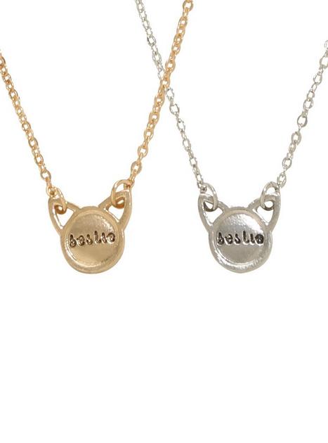 Blackheart Cat Bestie Chain Necklace Set | Hot Topic