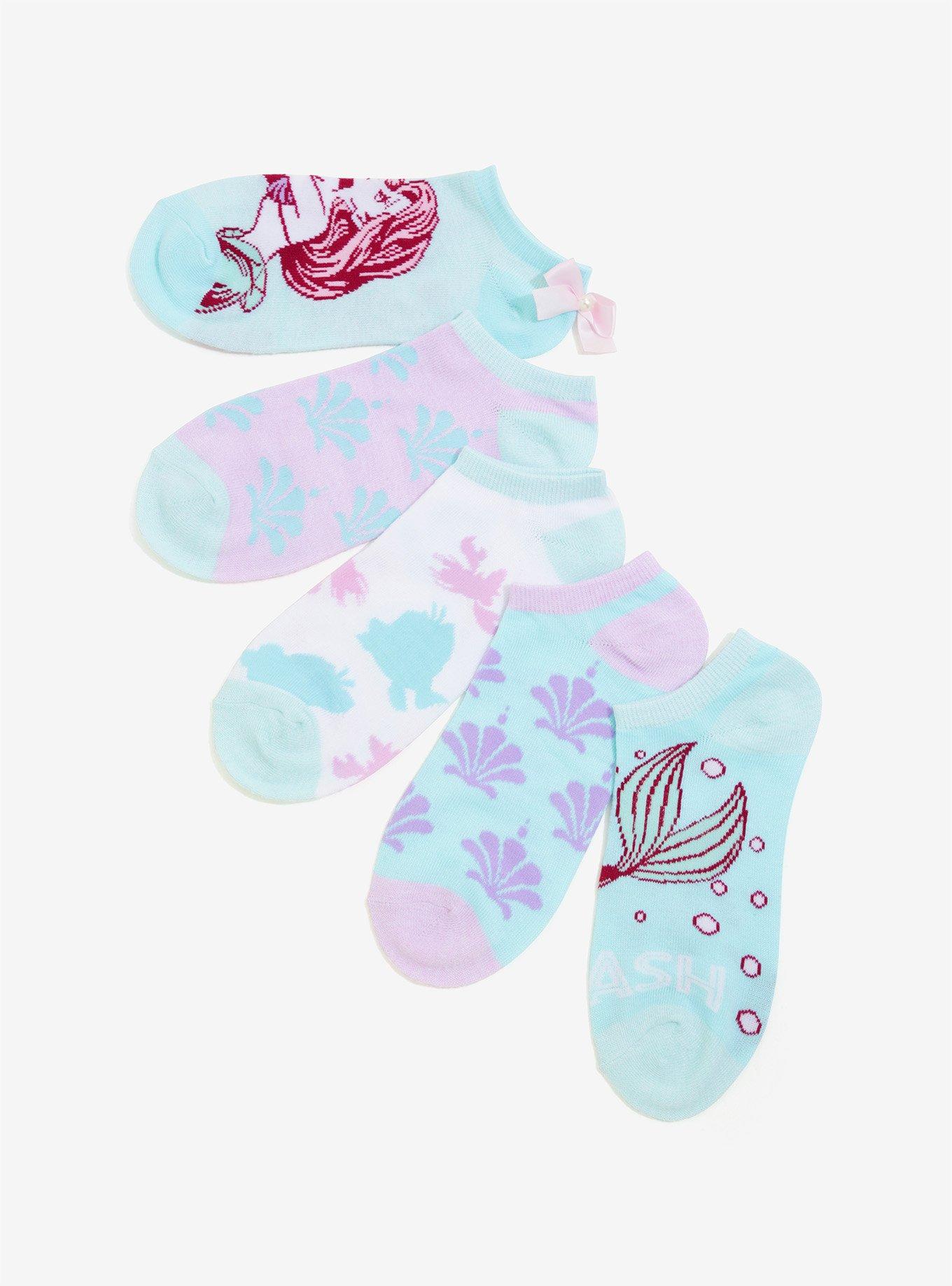 Disney The Little Mermaid Splash No-Show Socks 5 Pair | BoxLunch