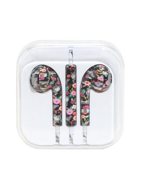 Micase Floral Cats Earbuds | Hot Topic