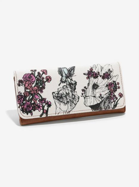 Loungefly Marvel Guardians Of The Galaxy Floral Groot Wallet | BoxLunch