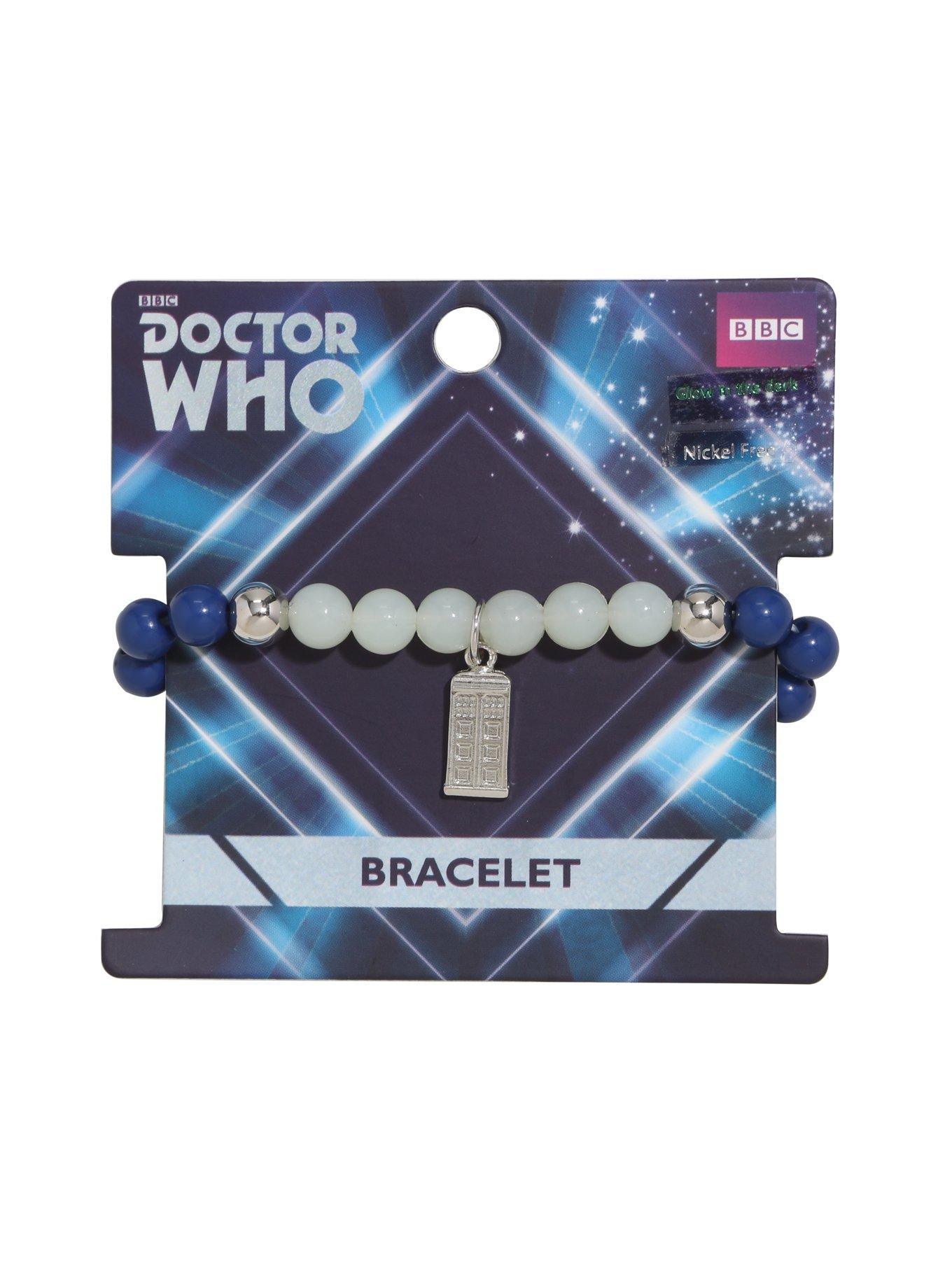 Doctor Who TARDIS Glow Beaded Stretch Bracelet | Hot Topic