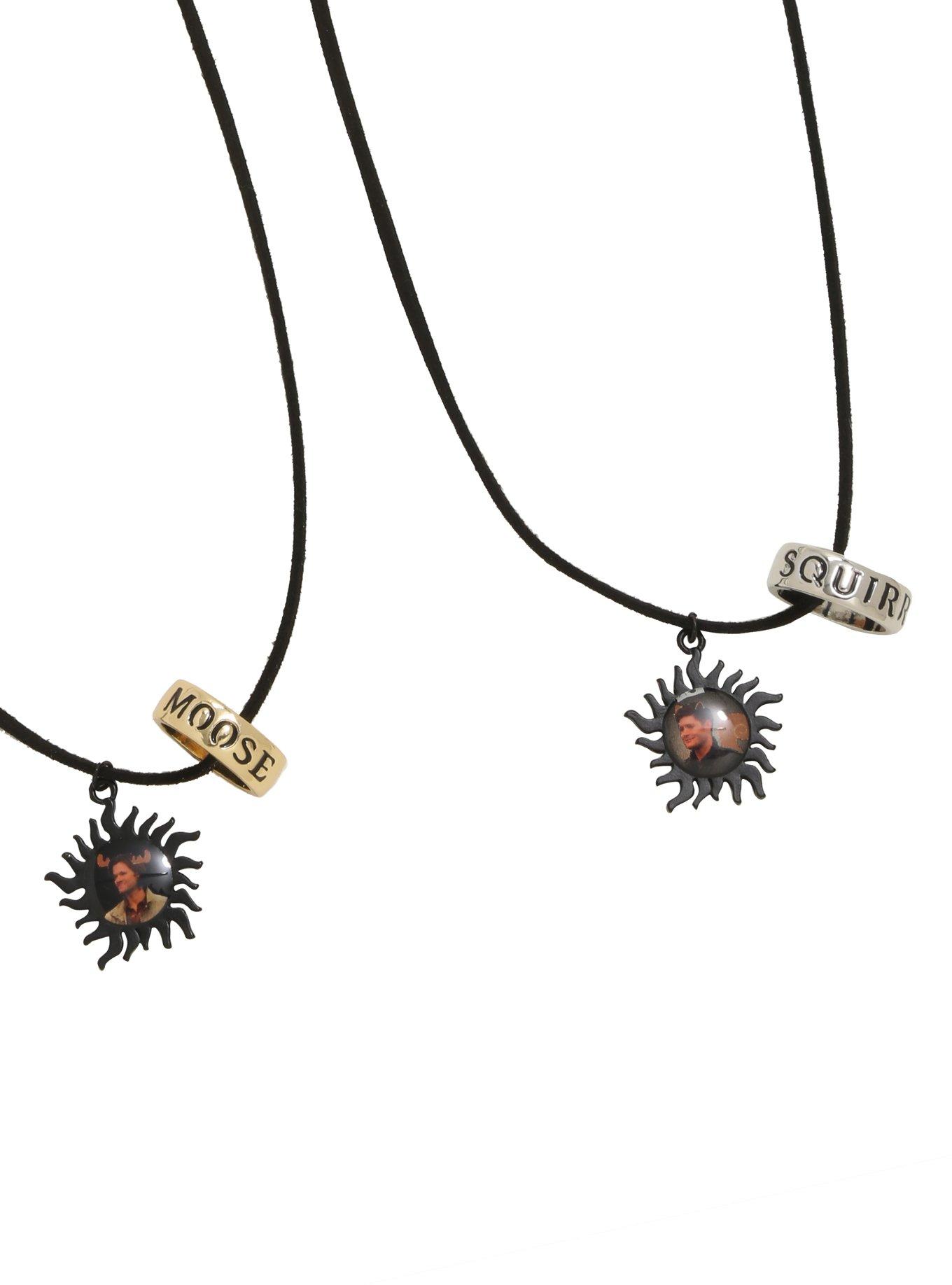 Supernatural Moose & Squirrel Bestie Necklace & Ring Set | Hot Topic