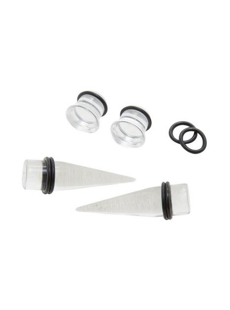 Acrylic Clear Taper & Plug 4 Pack | Hot Topic