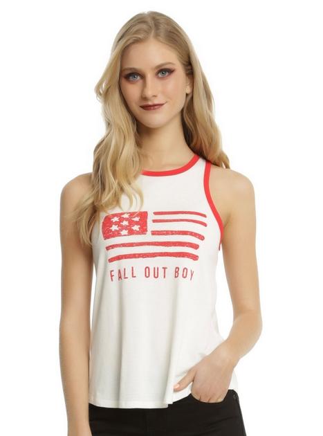 Fall Out Boy Flag Girls Ringer Tank Top | Hot Topic