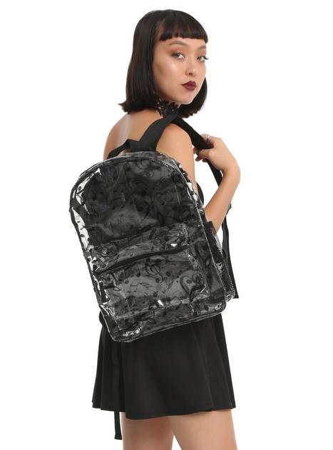 Clear Music Note Print Backpack | Hot Topic