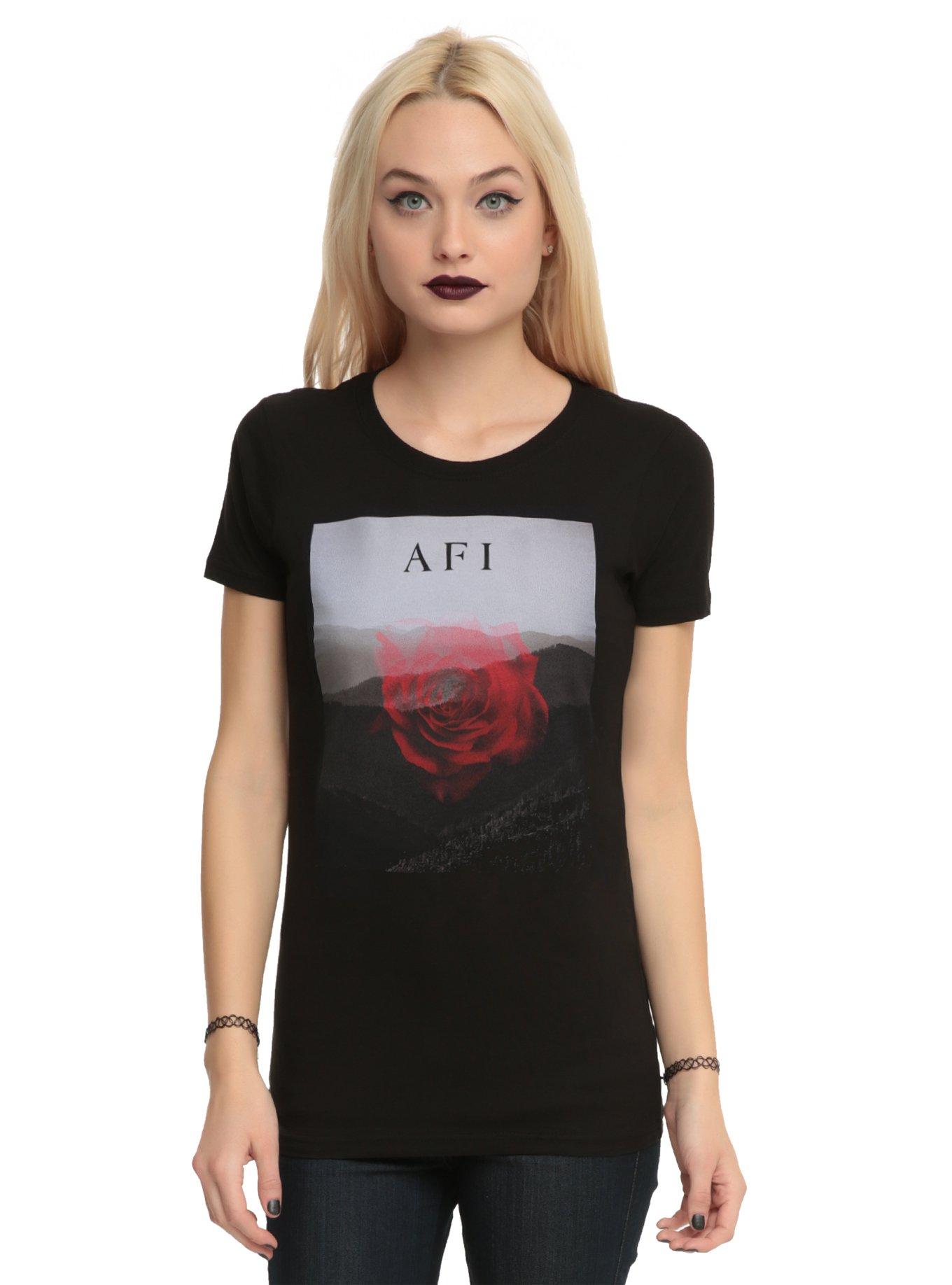 AFI Disappearing Rose Girls T-Shirt | Hot Topic