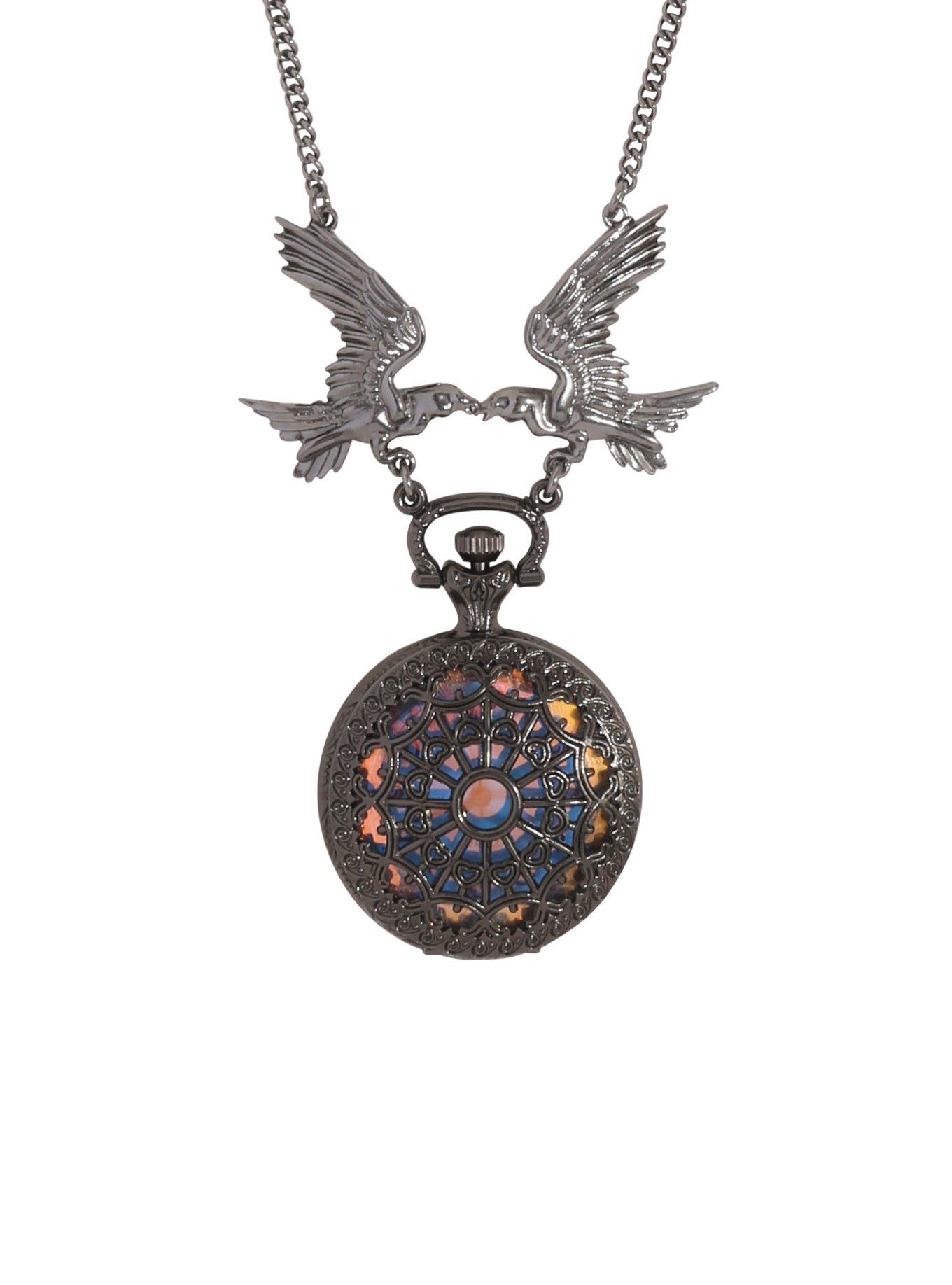 Blackheart Crow Pendant Pocket Watch | Hot Topic