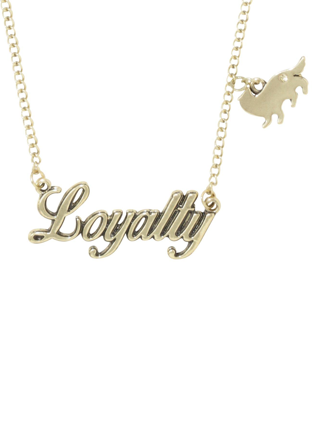 Harry Potter Loyalty Hufflepuff Charm Name Plate Necklace | Hot Topic