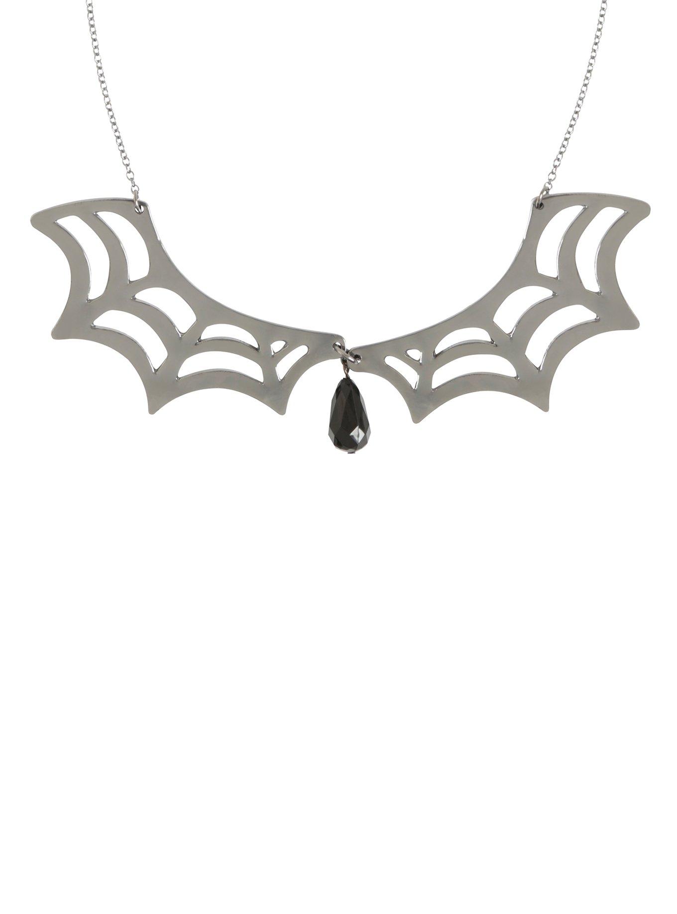 Blackheart Spider Web Collar Necklace | Hot Topic