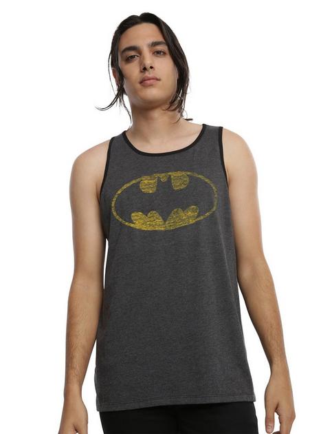 DC Comics Batman Distressed Logo Ringer Tank Top | Hot Topic
