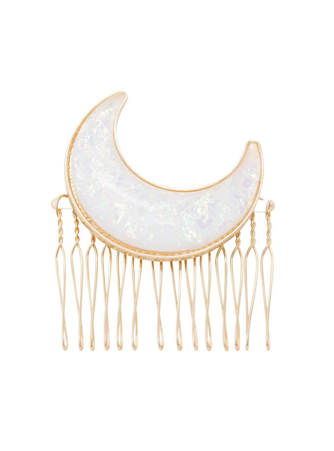 Blackheart Opal Moon Hair Comb | Hot Topic