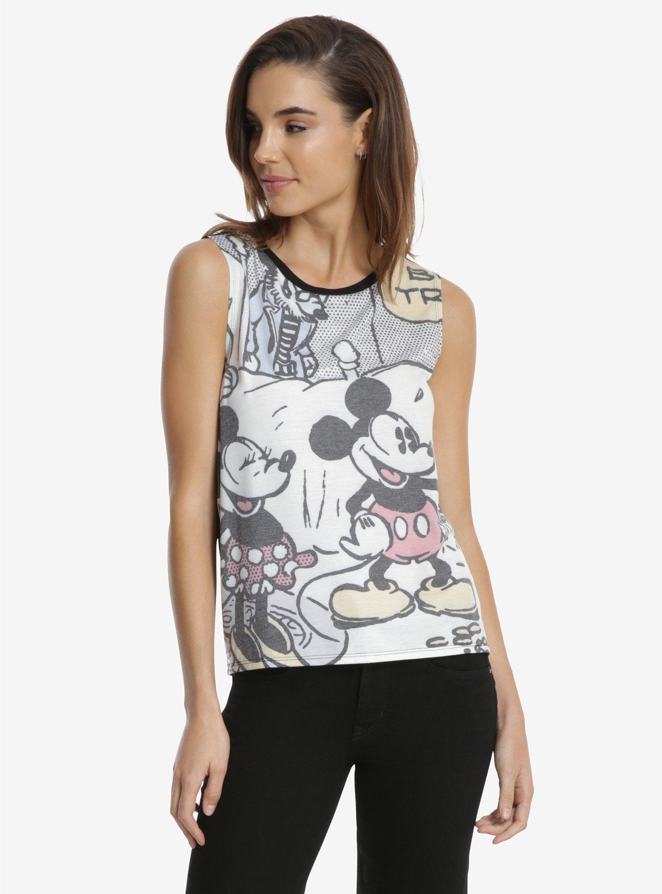 Disney Mickey And Minnie Mouse Comic Womens Muscle Top | BoxLunch