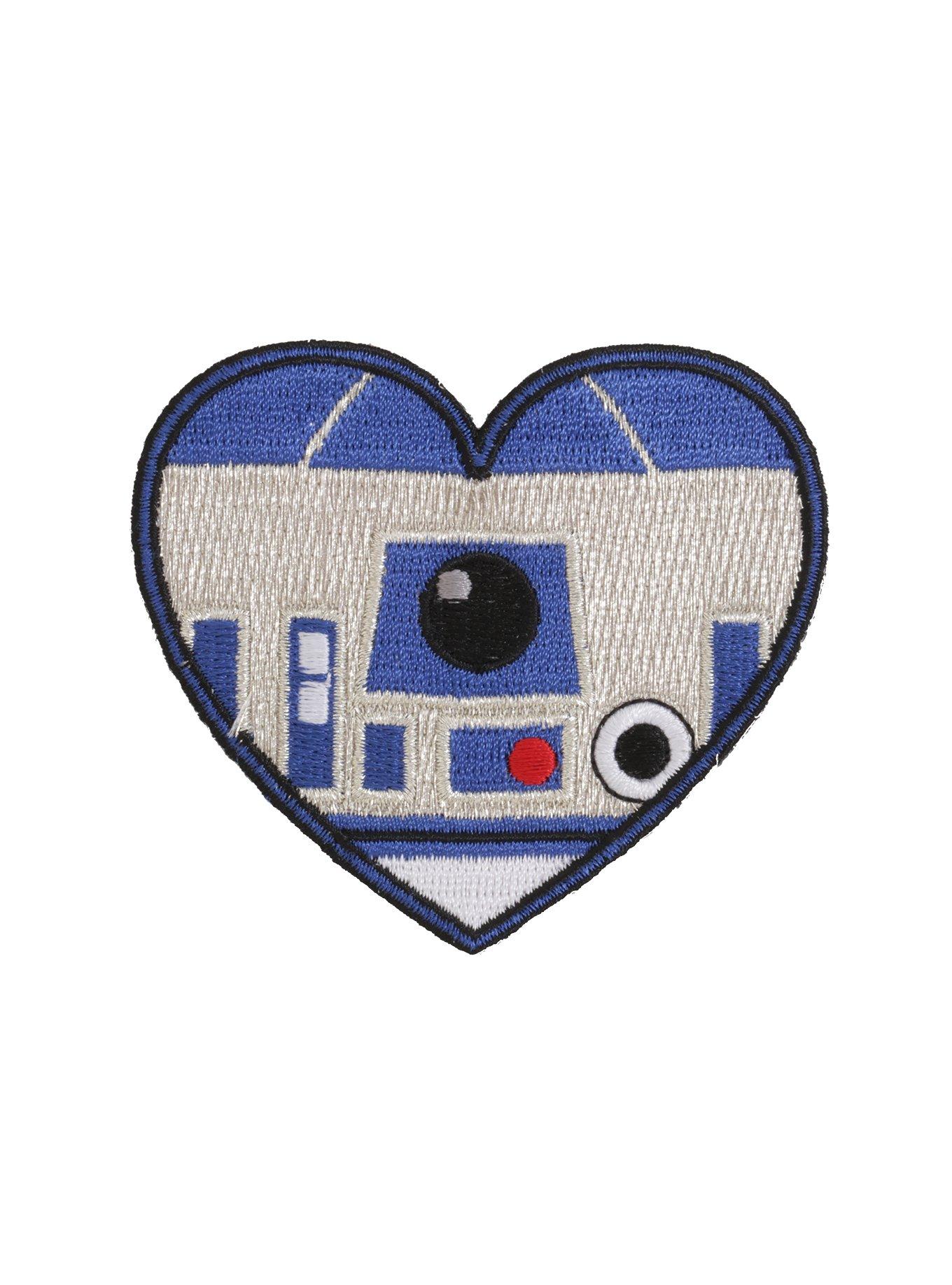 Loungefly Star Wars R2-D2 Heart Iron-On Patch | Hot Topic