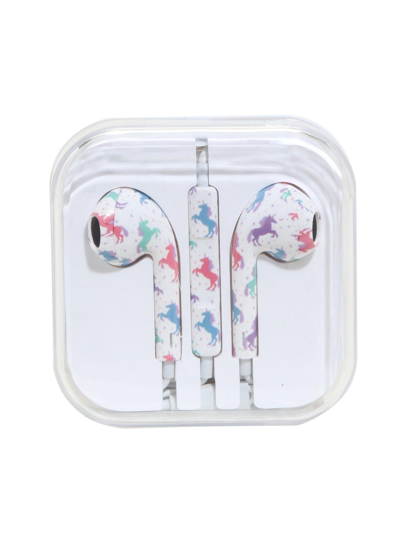 Pastel Unicorn Print Earbuds | Hot Topic