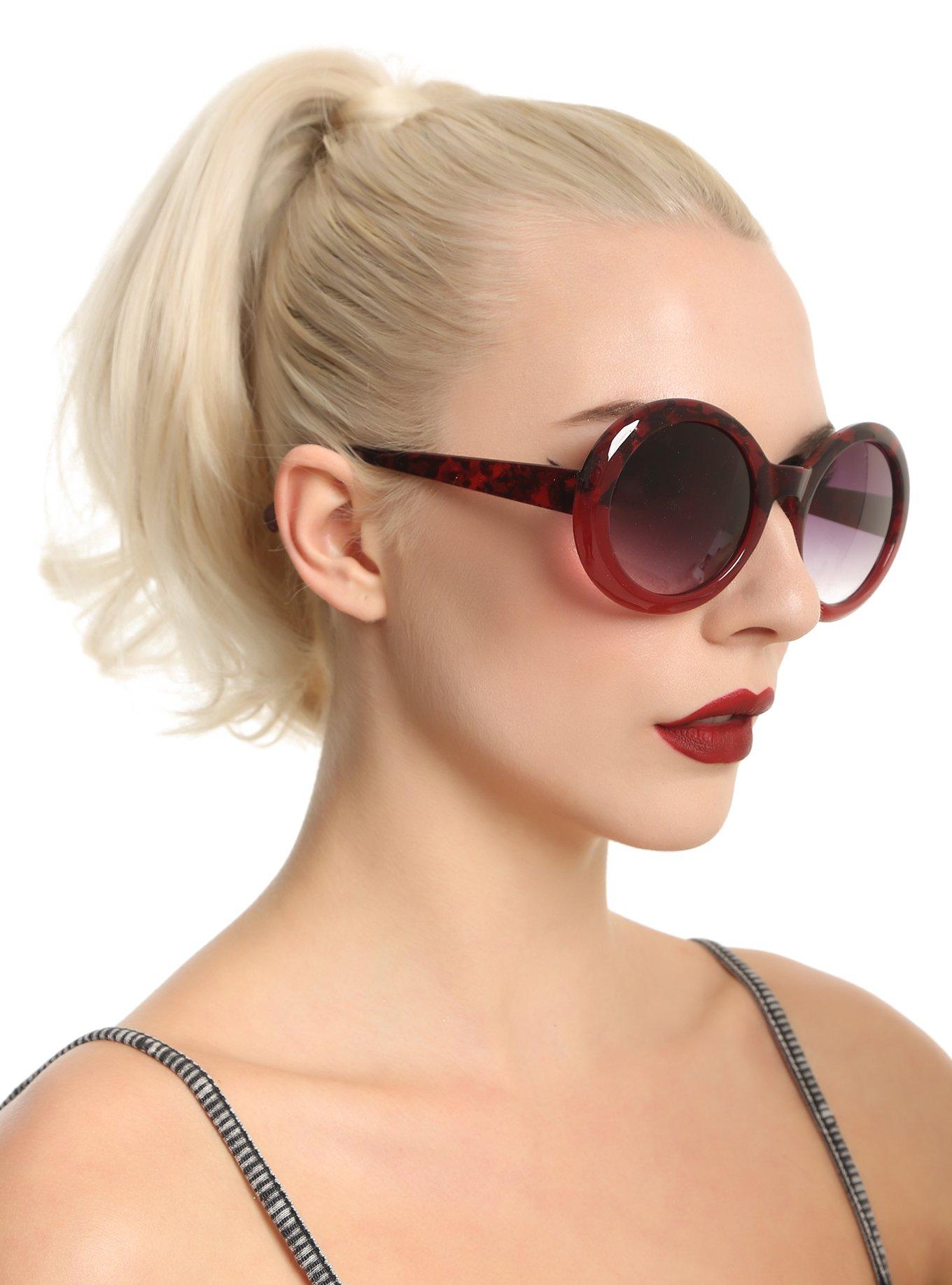 Vintage Red Round Sunglasses | Hot Topic