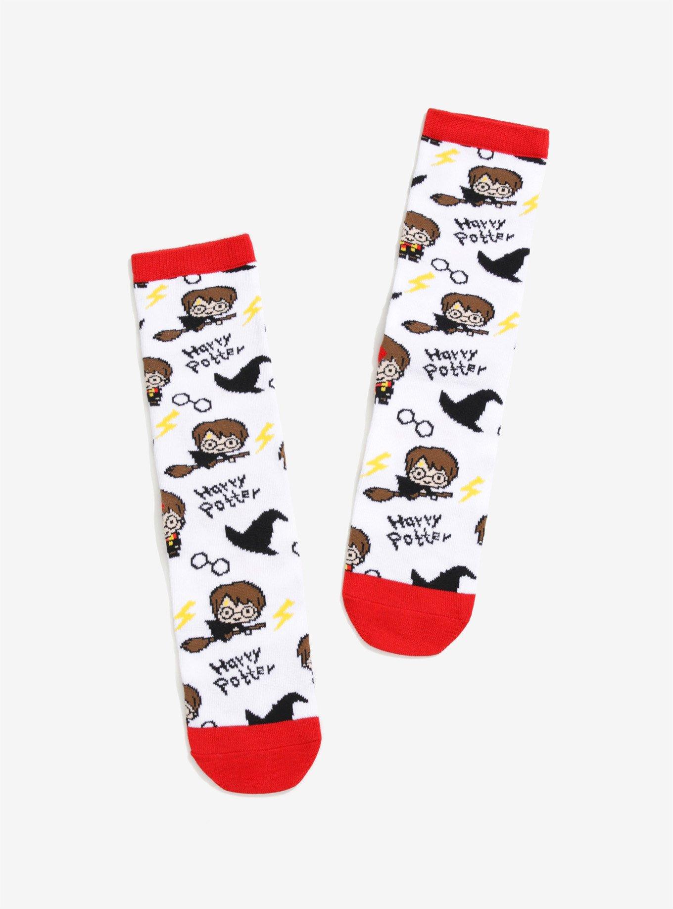Harry Potter Allover Print Crew Socks | BoxLunch