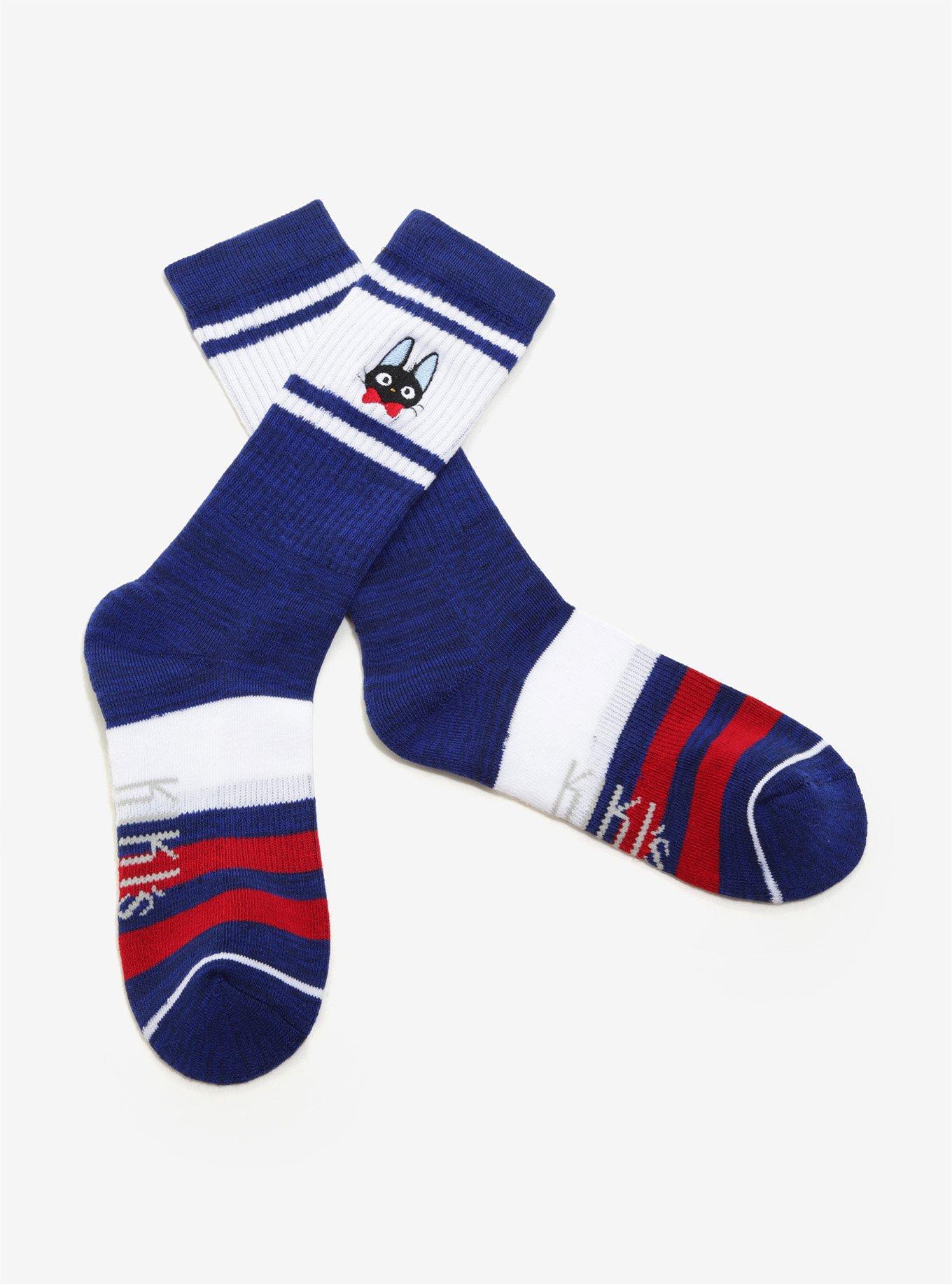 Studio Ghibli Kiki's Delivery Service Jiji Embroidered Crew Socks ...