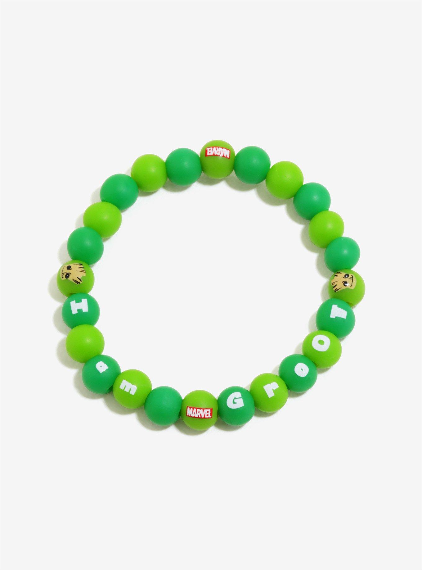 Marvel Guardians Of The Galaxy I Am Groot Silicone Bead Bracelet | BoxLunch