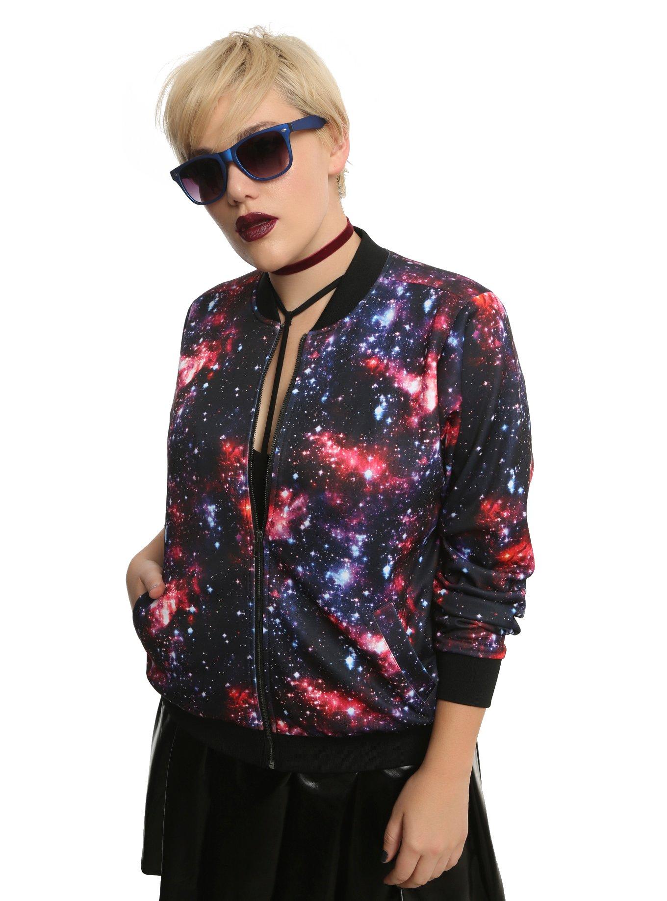 Galaxy Bomber Jacket Plus Size | Hot Topic