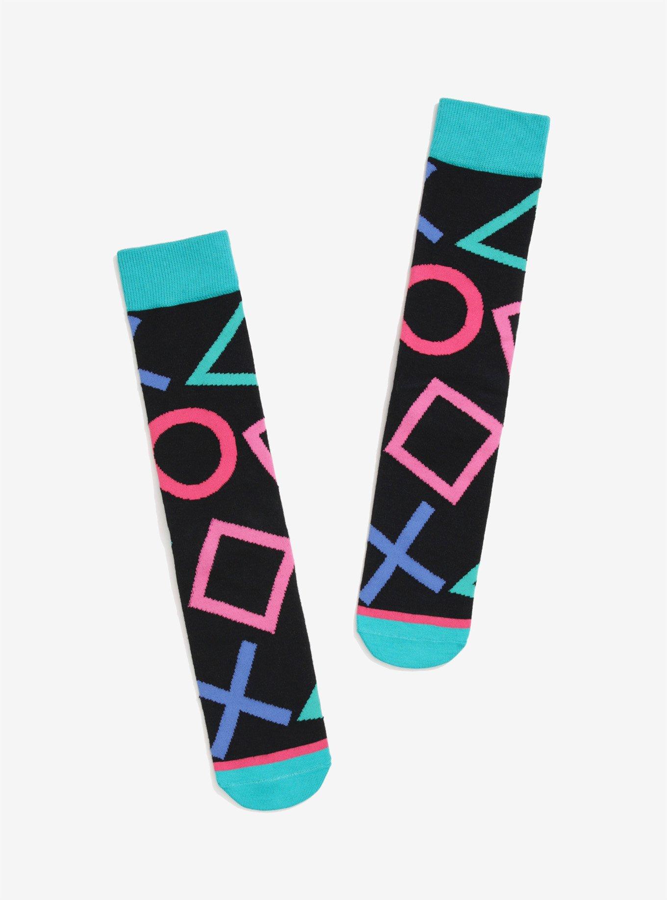 Playstation Button Logo Crew Socks | BoxLunch