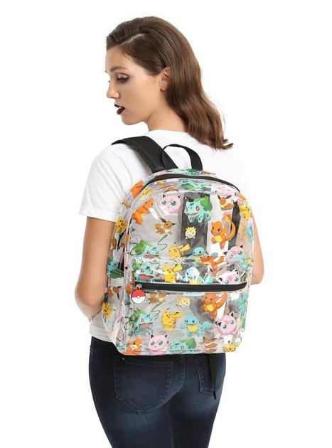 Pokemon Tossed Print Clear Backpack | Hot Topic