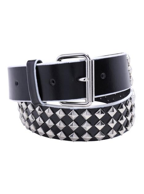Three Row Diamond Pyramid Stud Belt | Hot Topic