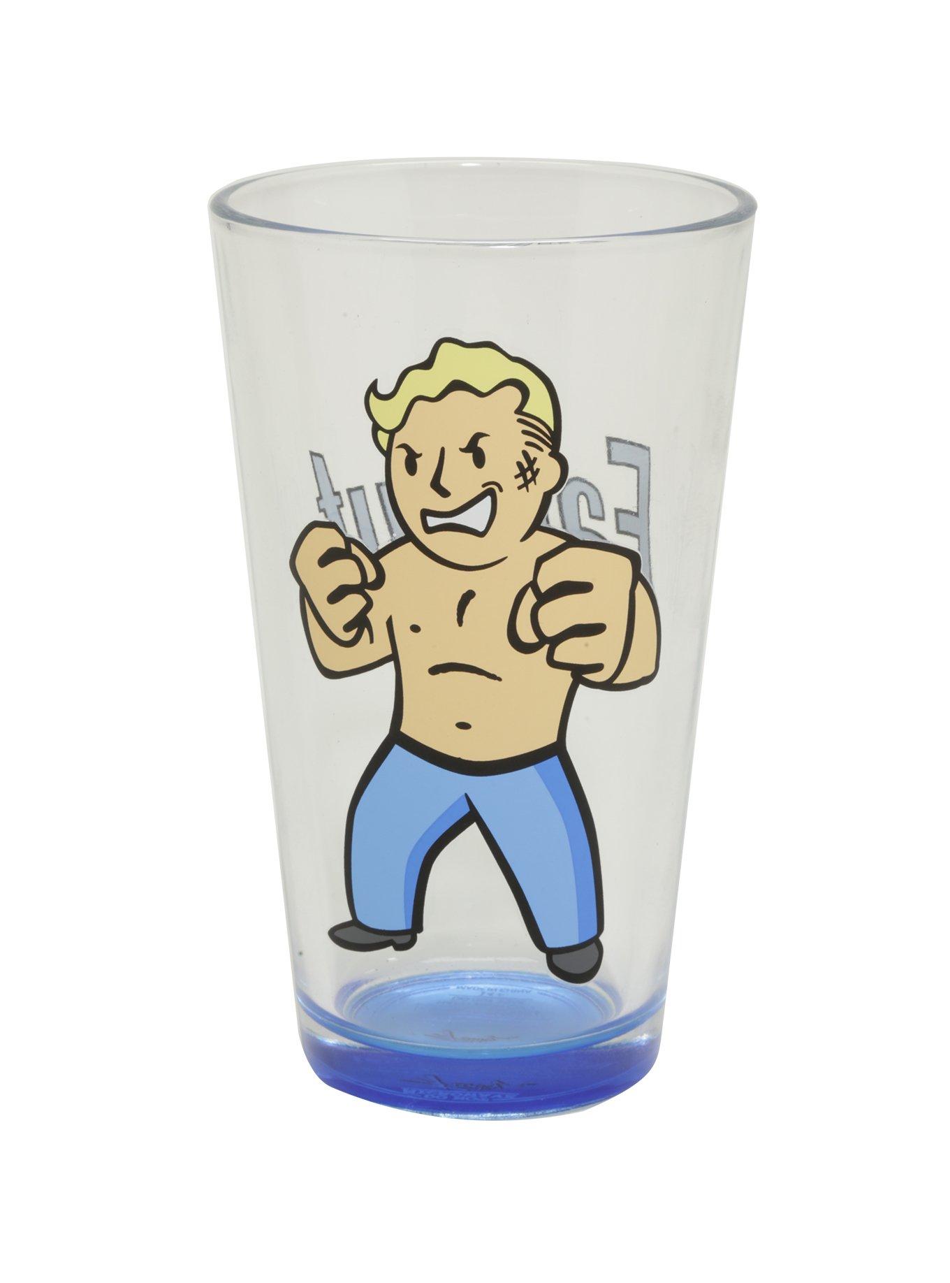 Fallout Vault Boy Fist Fight Pint Glass | Hot Topic