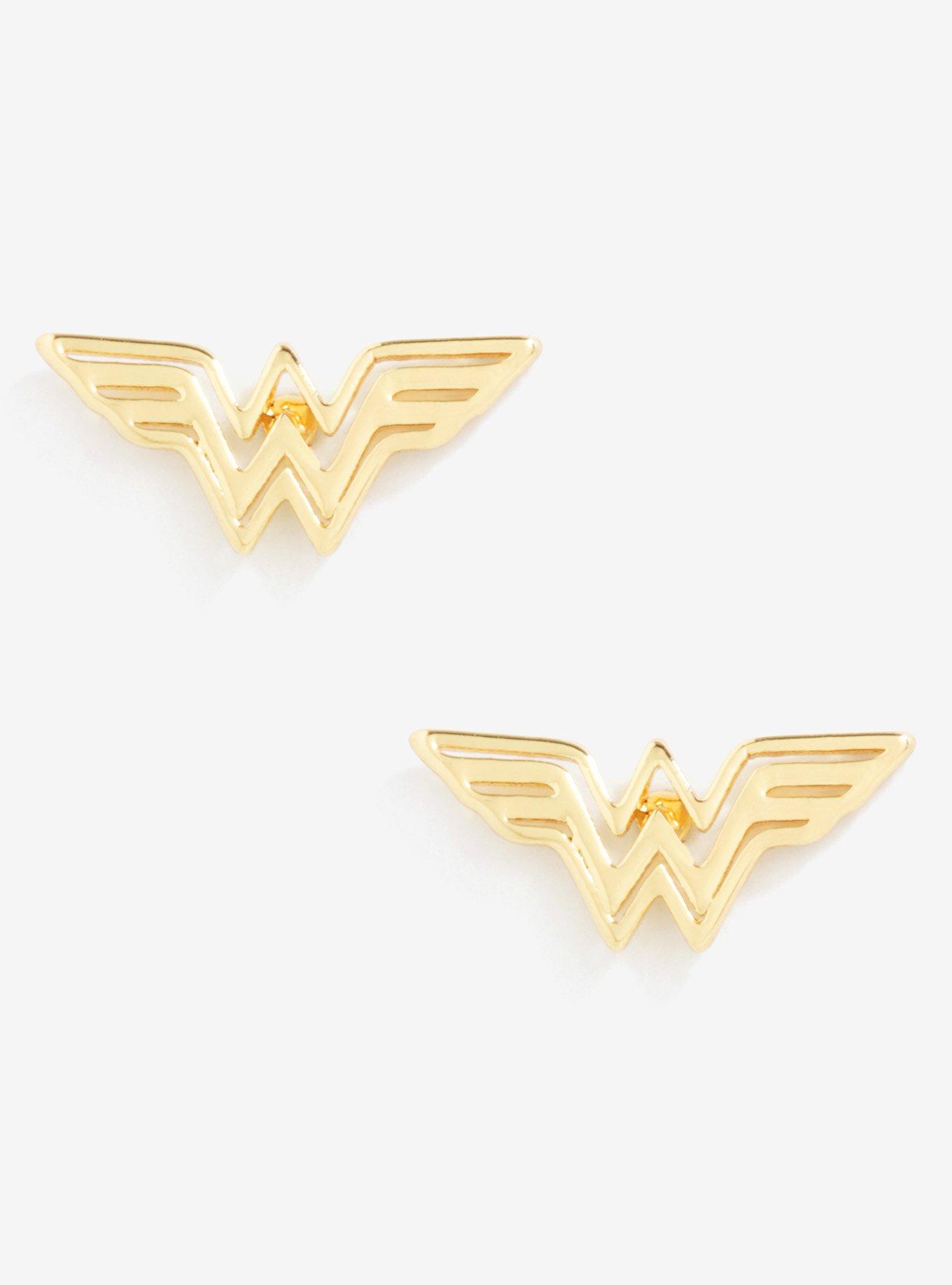 DC Comics Wonder Woman Gold Stud Earrings | BoxLunch