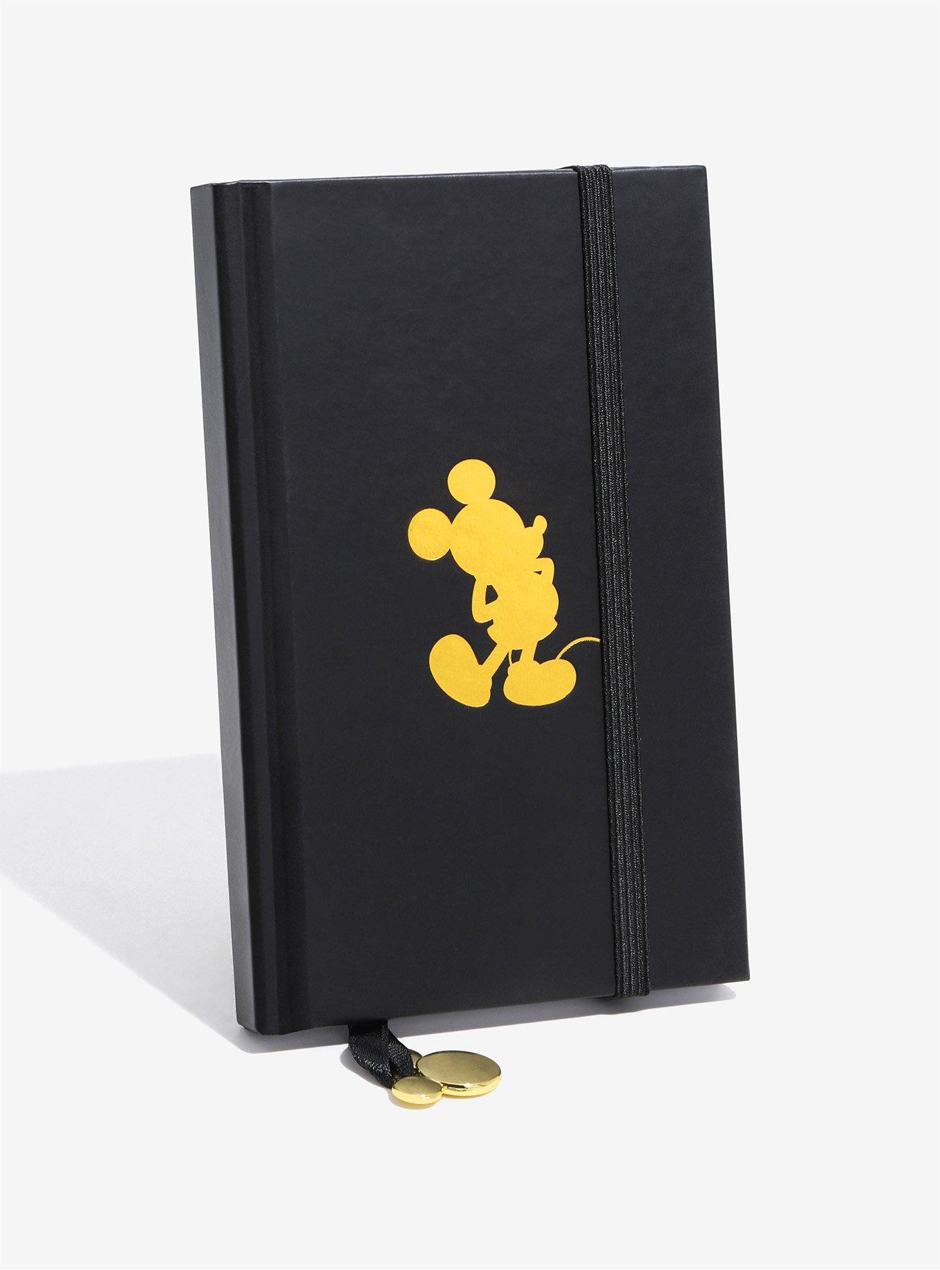 Disney Mickey Mouse Gold And Black Pocket Journal - BoxLunch Exclusive ...